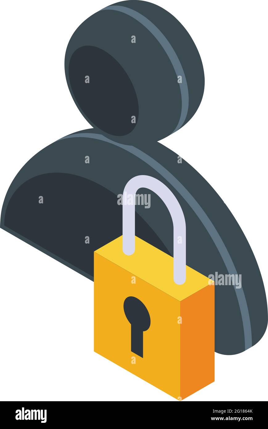 Delete user block icon. Isometric of Delete user block vector icon for ...