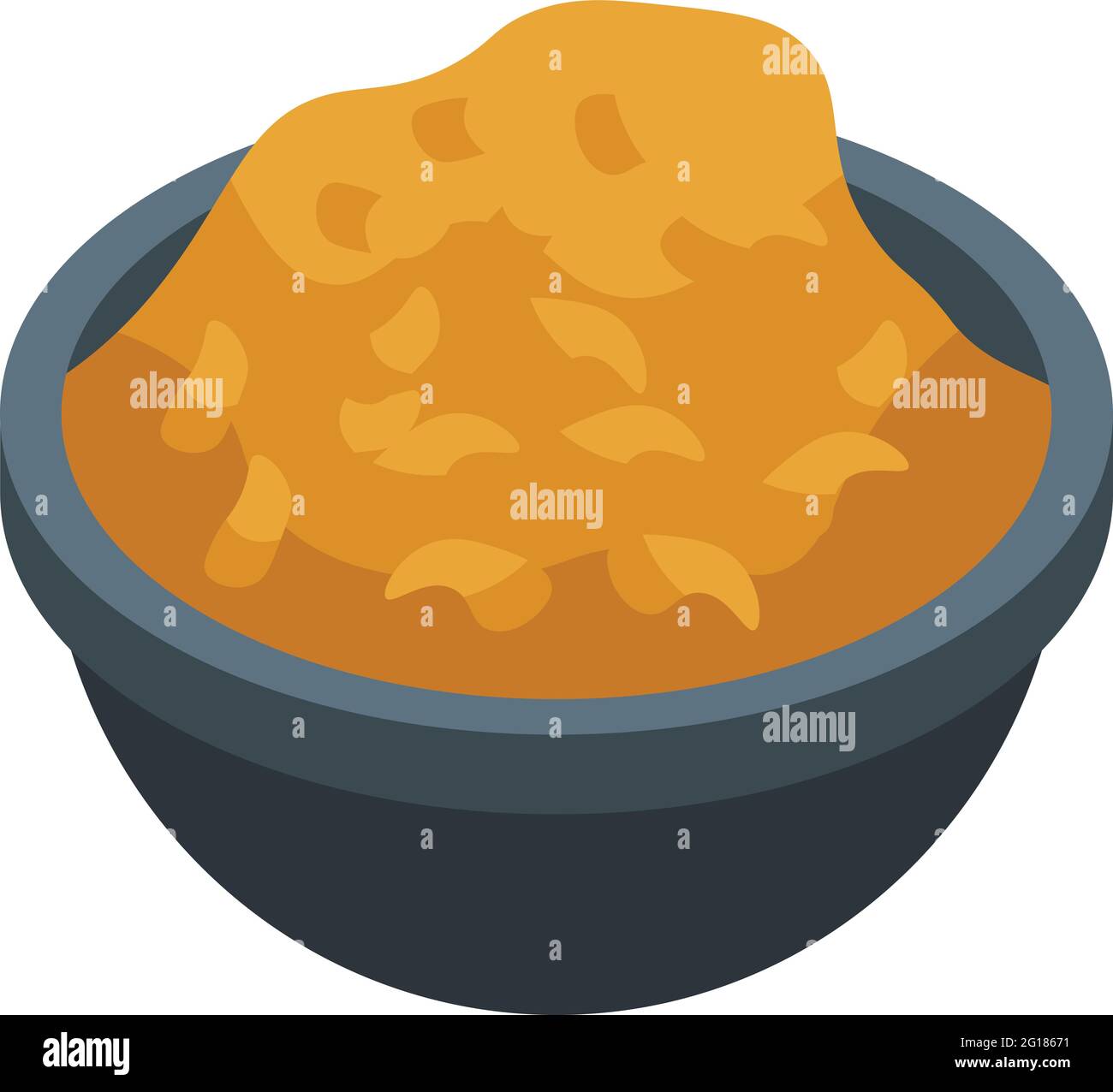 Popcorn bowl icon. Isometric of Popcorn bowl vector icon for web design ...