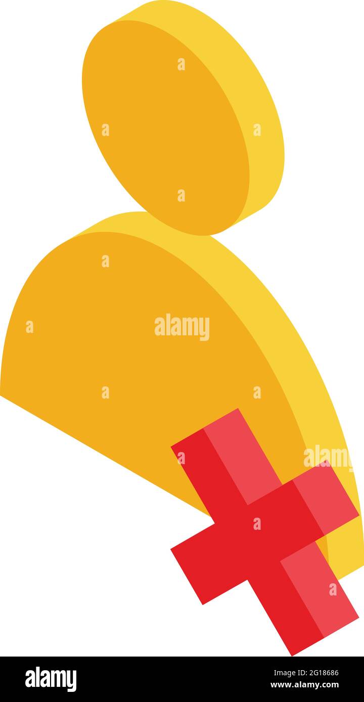 Delete user profile icon. Isometric of Delete user profile vector icon ...