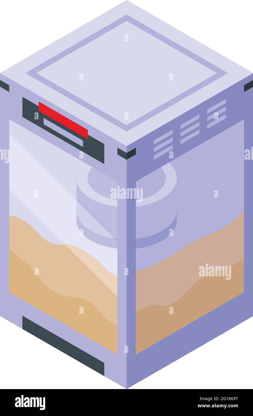Popcorn stand maker machine icon. Isometric of Popcorn stand maker ...