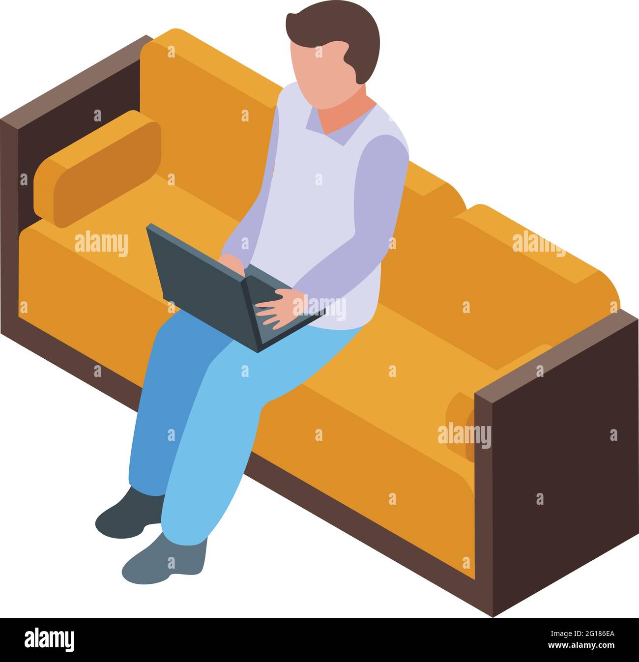 Man lounge icon. Isometric of Man lounge vector icon for web design ...
