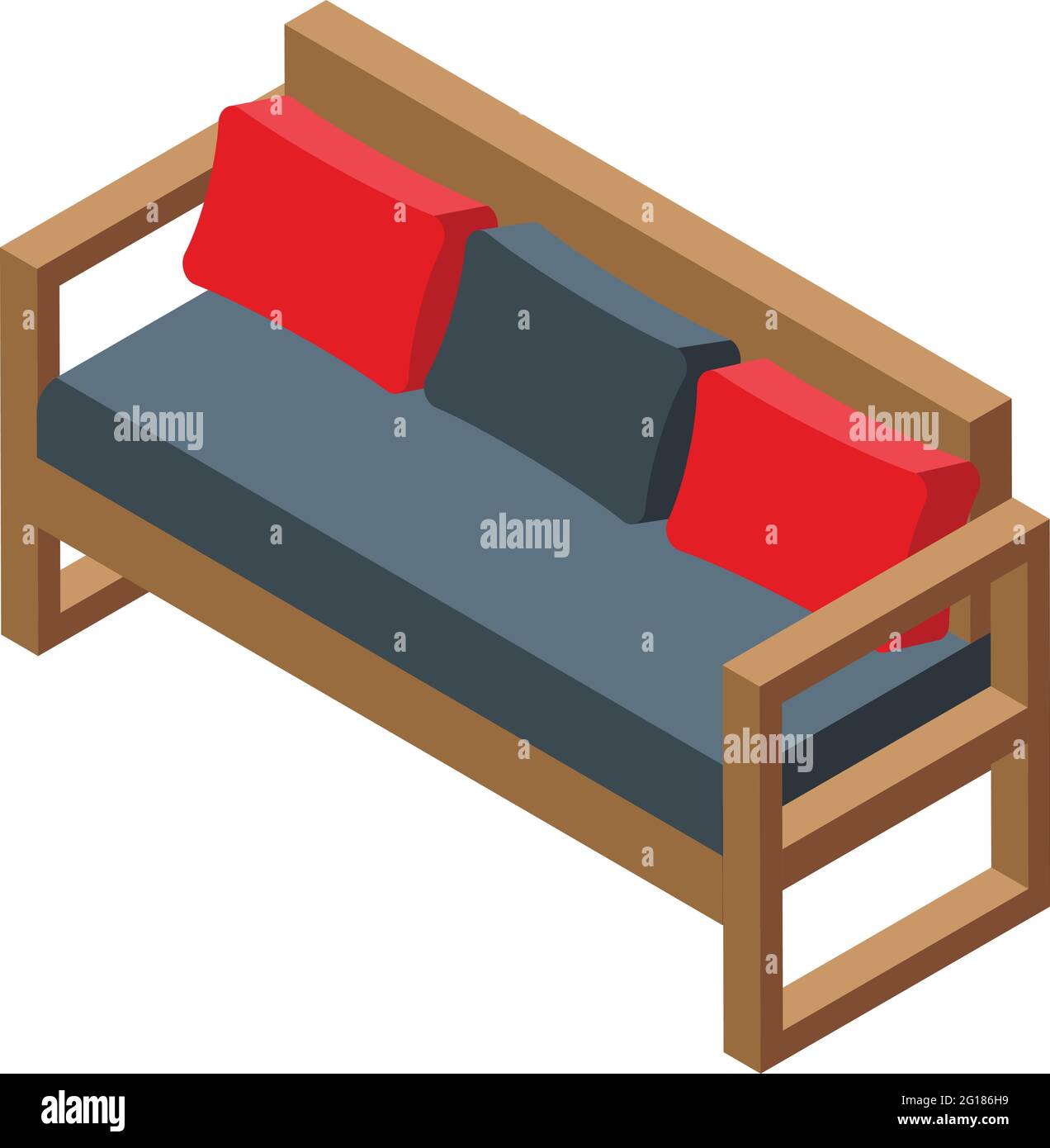 Modern sofa icon. Isometric of Modern sofa vector icon for web design ...