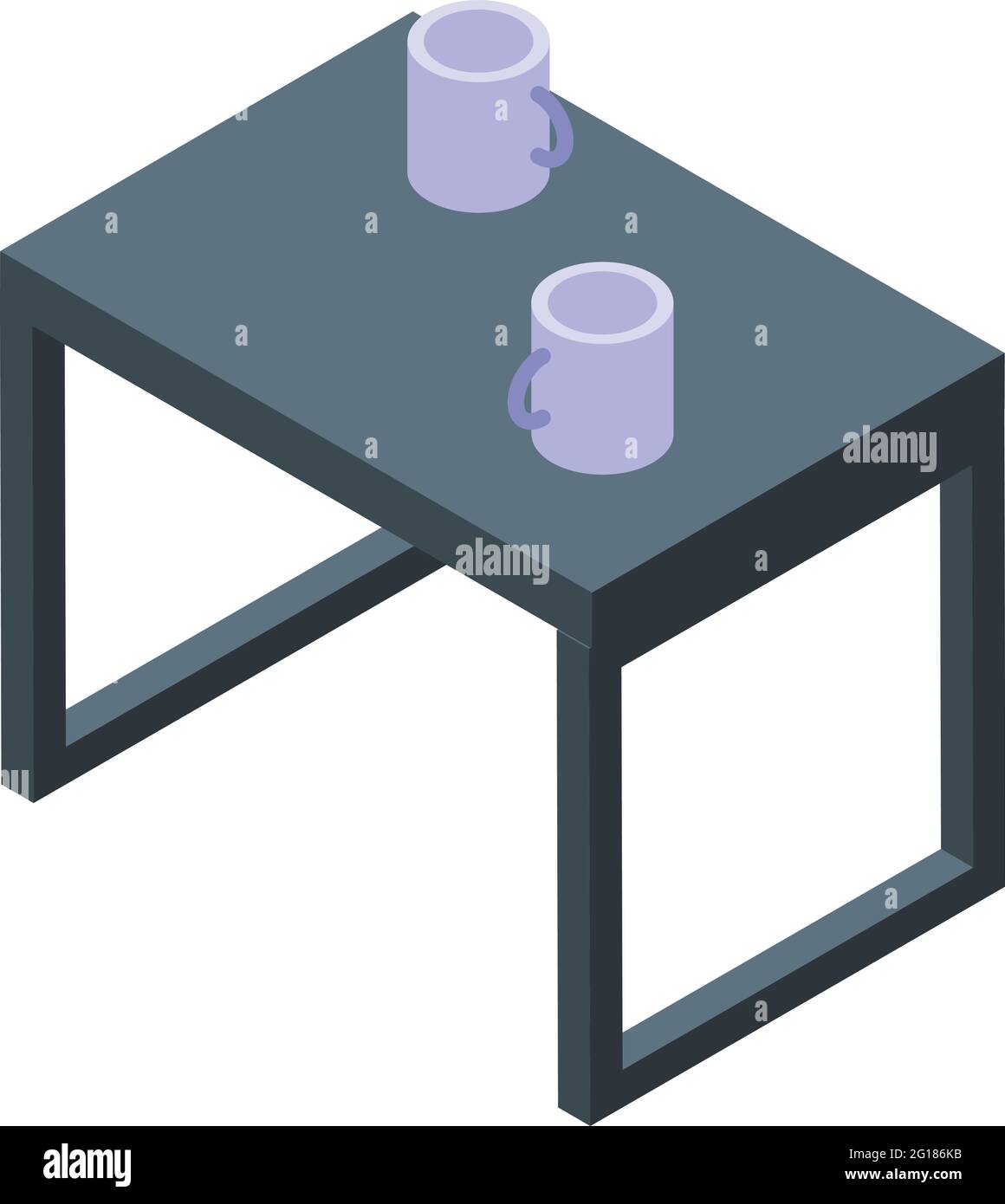 Office coffee table icon. Isometric of Office coffee table vector icon ...