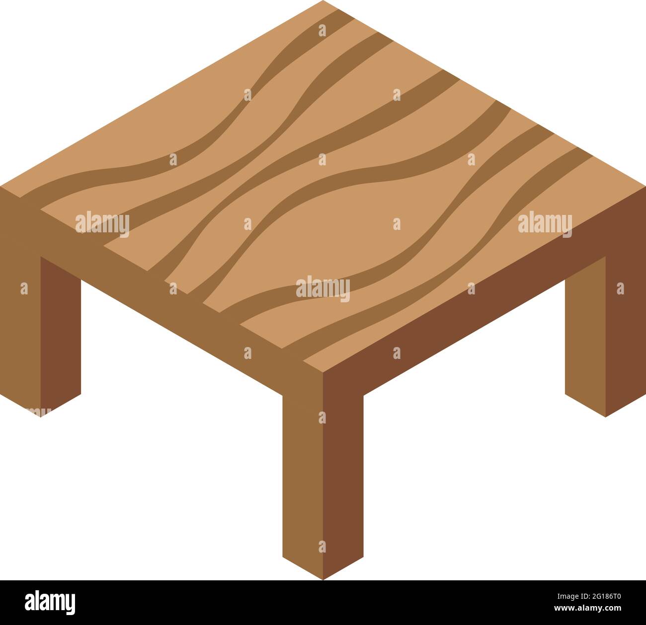 Wood room table icon. Isometric of Wood room table vector icon for web ...