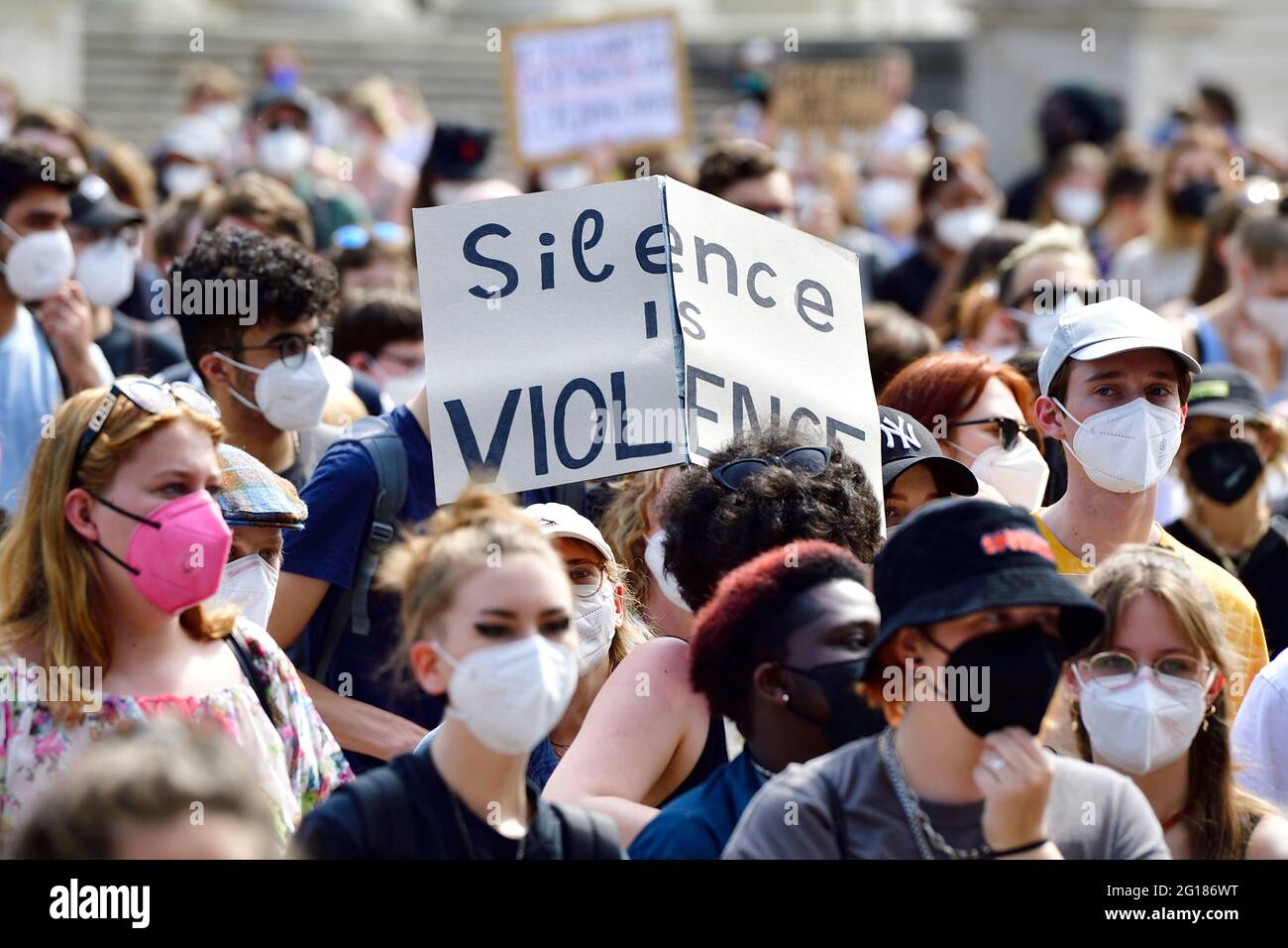 Vienna, Austria. 5th June, 2021. Black Lives Still Matter demonstration ...