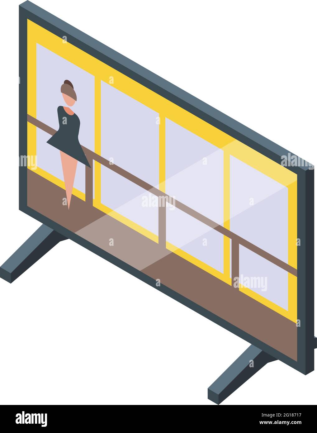 Ballet room icon. Isometric of Ballet room vector icon for web design ...