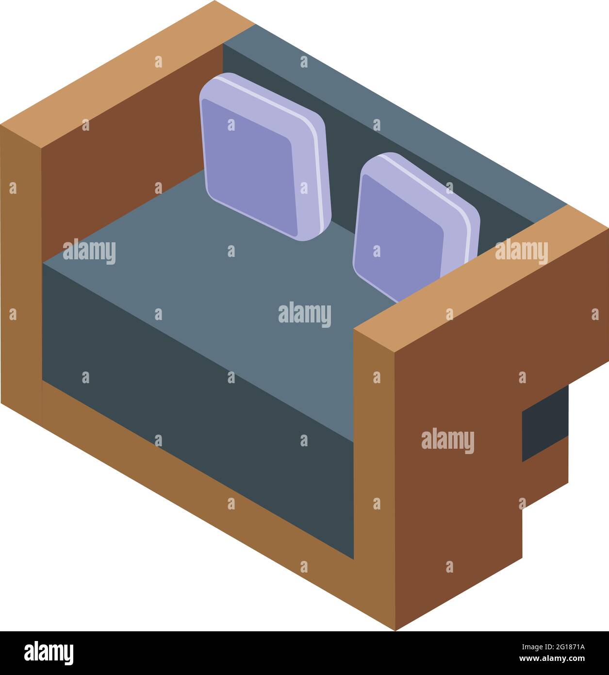 Soft sofa icon. Isometric of Soft sofa vector icon for web design ...