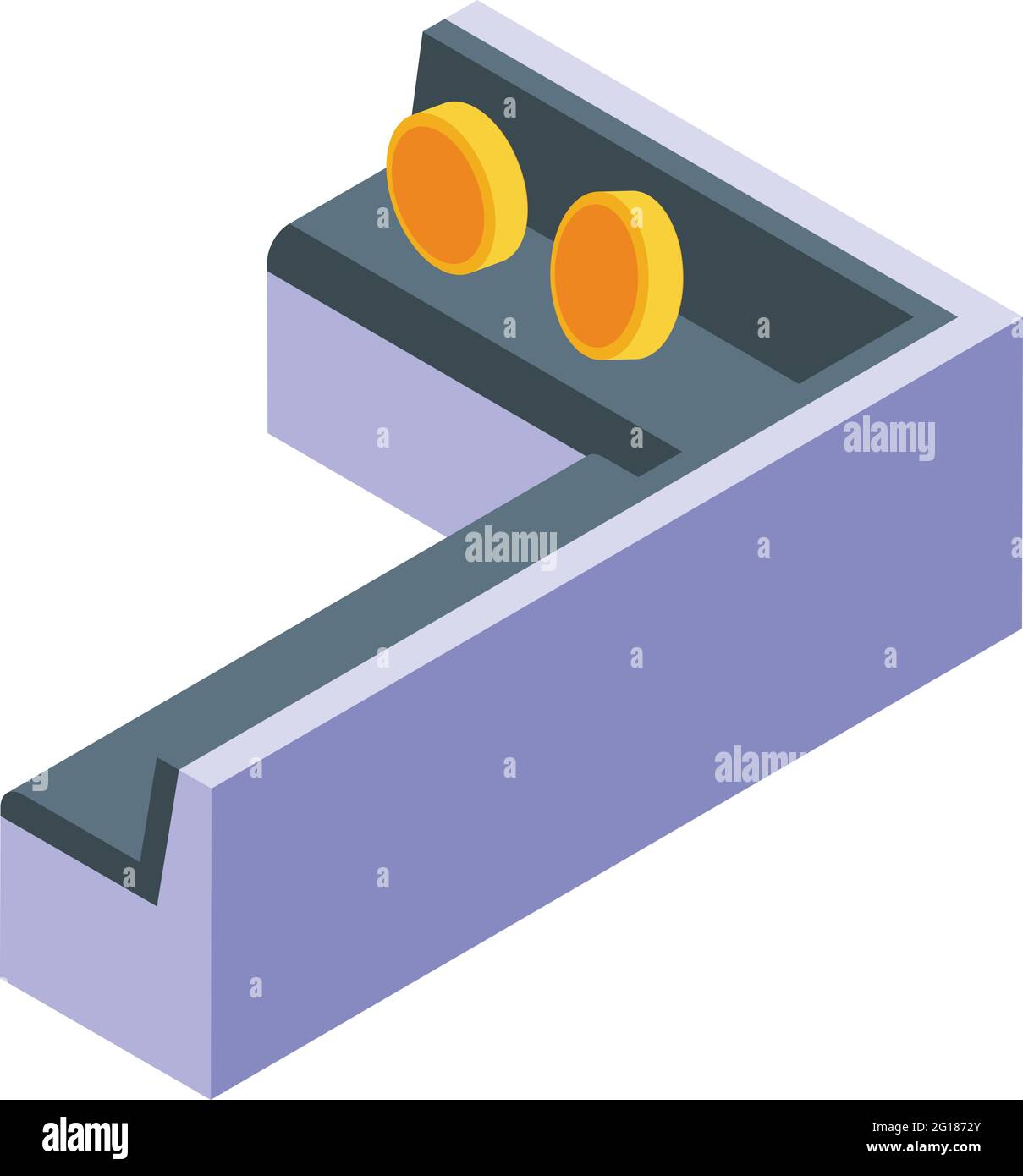 Corner sofa icon. Isometric of Corner sofa vector icon for web design ...