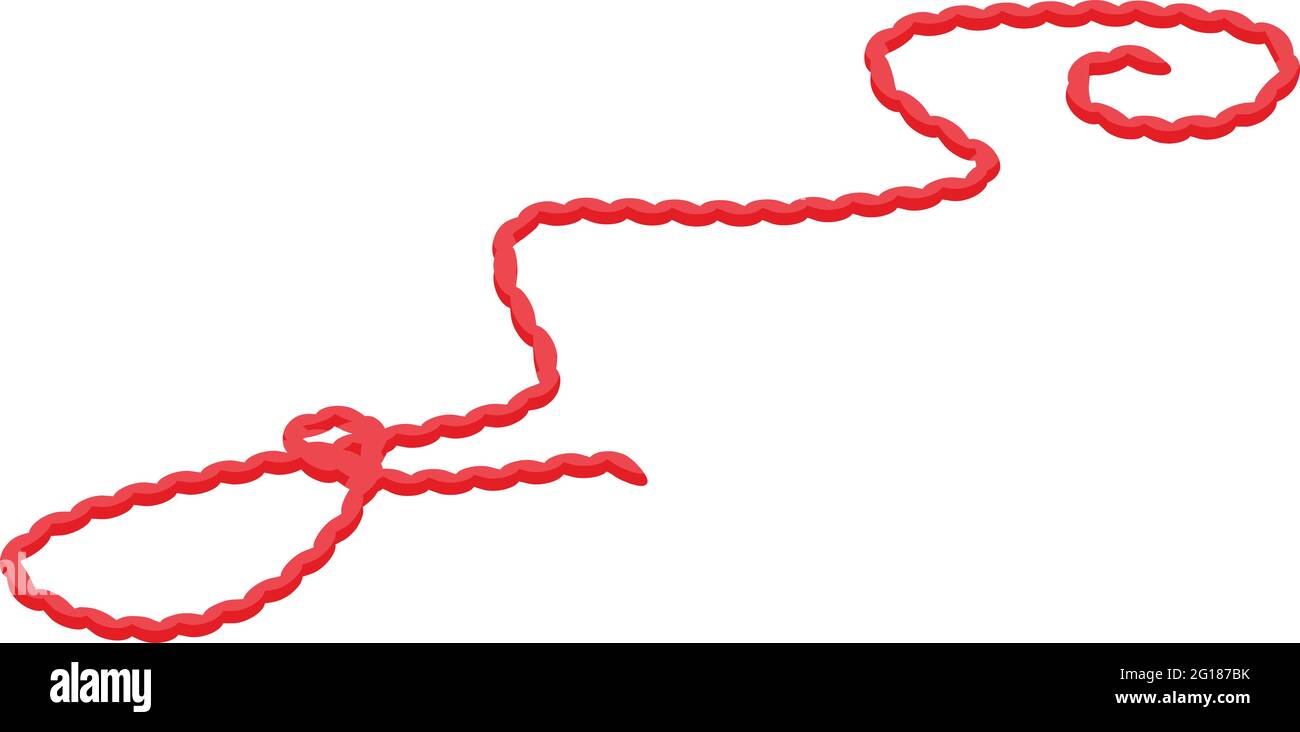 Red lasso icon. Isometric of Red lasso vector icon for web design ...