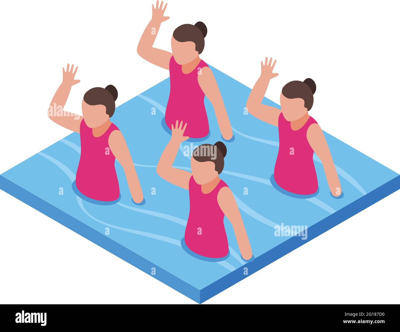 Synchro swimming Stock Vector Images - Alamy