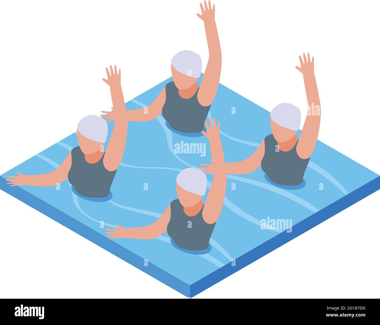 Female swimmer with medal Stock Vector Images - Alamy