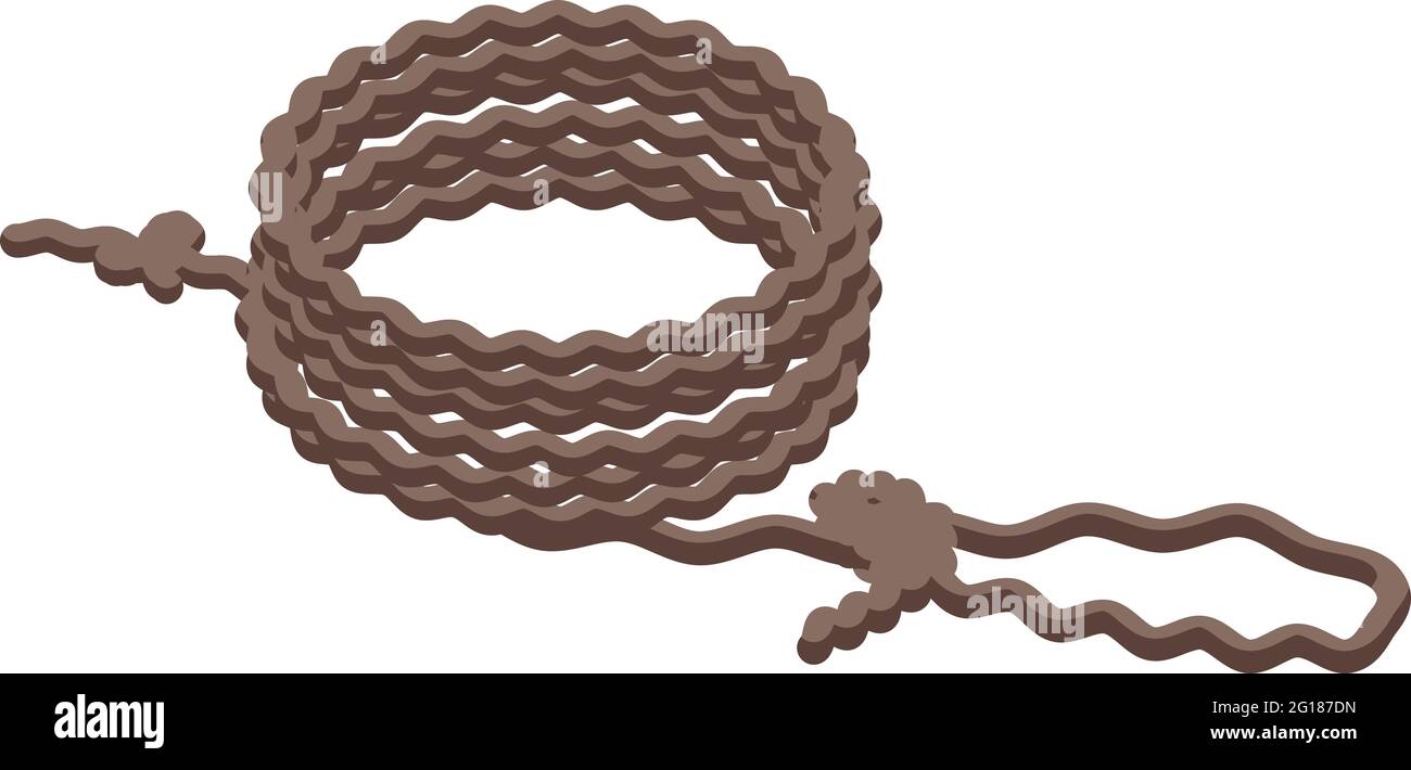 Rope lasso icon. Isometric of Rope lasso vector icon for web design ...