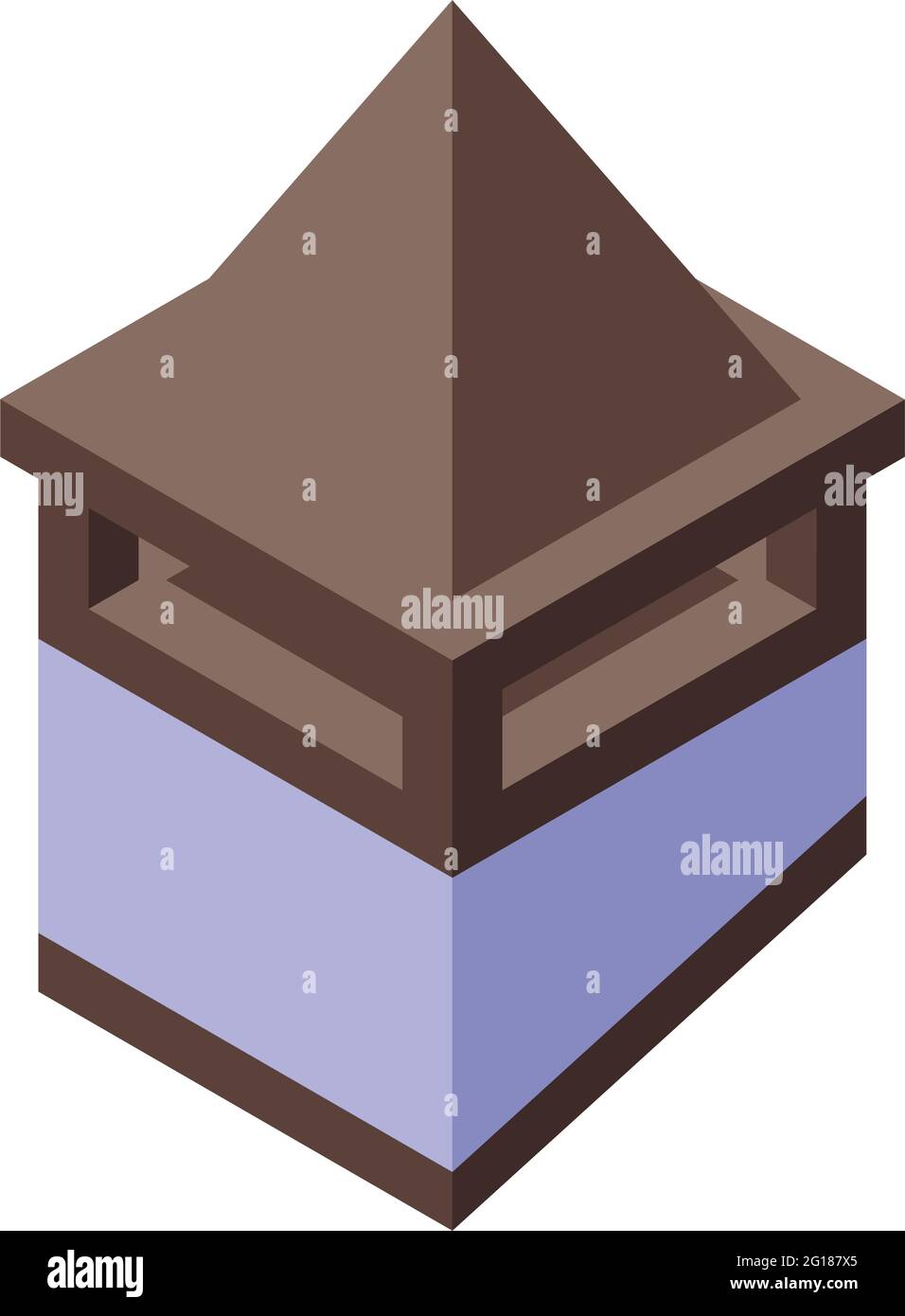 Pyramide chimney icon. Isometric of Pyramide chimney vector icon for ...