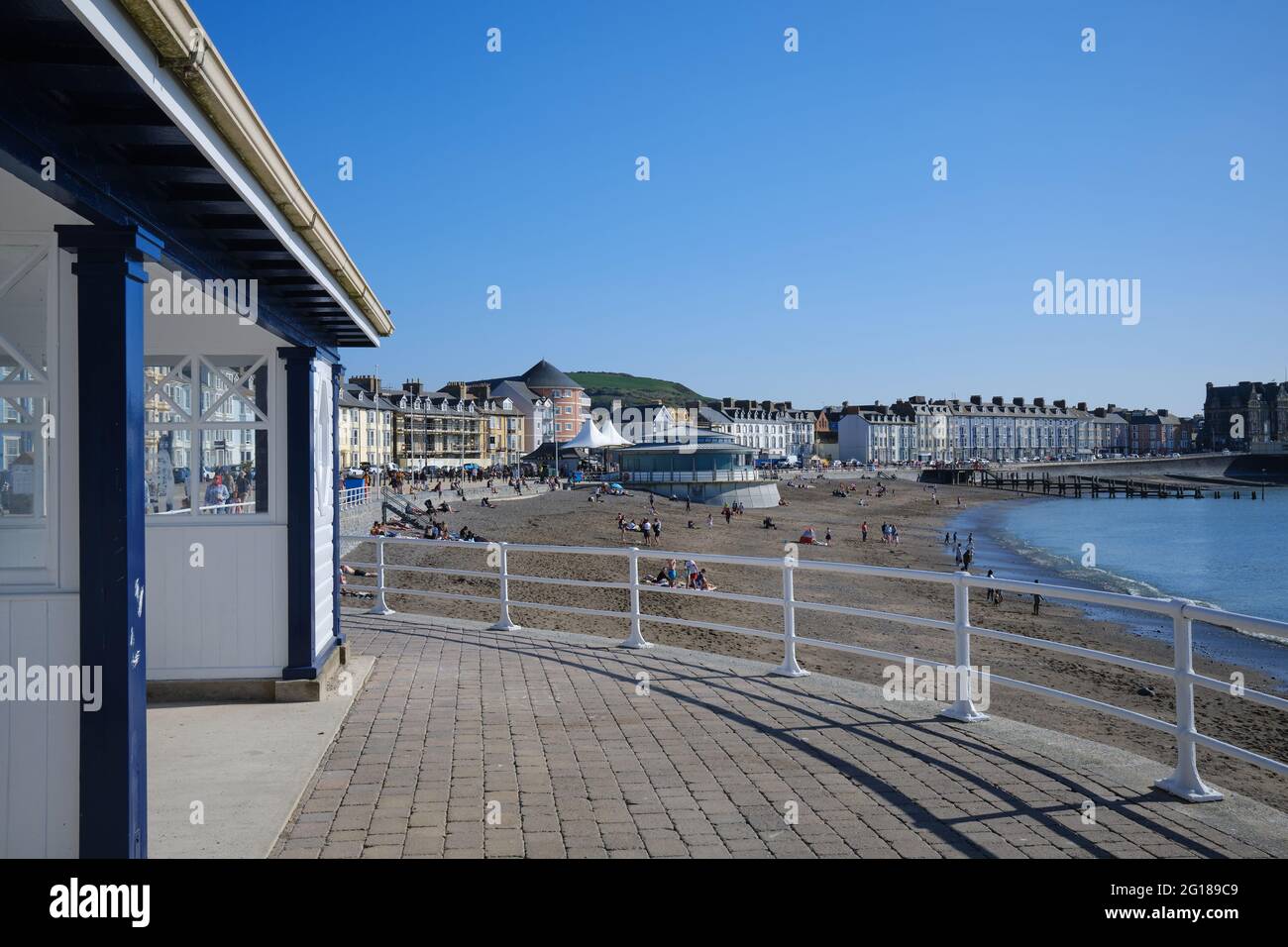 The sea front at Aberystwyth on the Welsh coast Stock Photo - Alamy