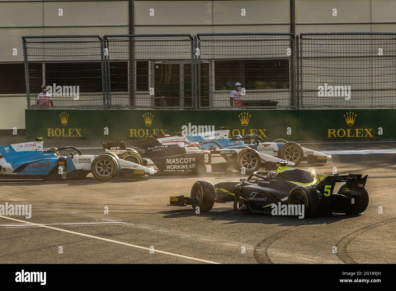 05 Ticktum Dan (gbr), Carlin, Dallara F2, action on spin during the 3rd ...