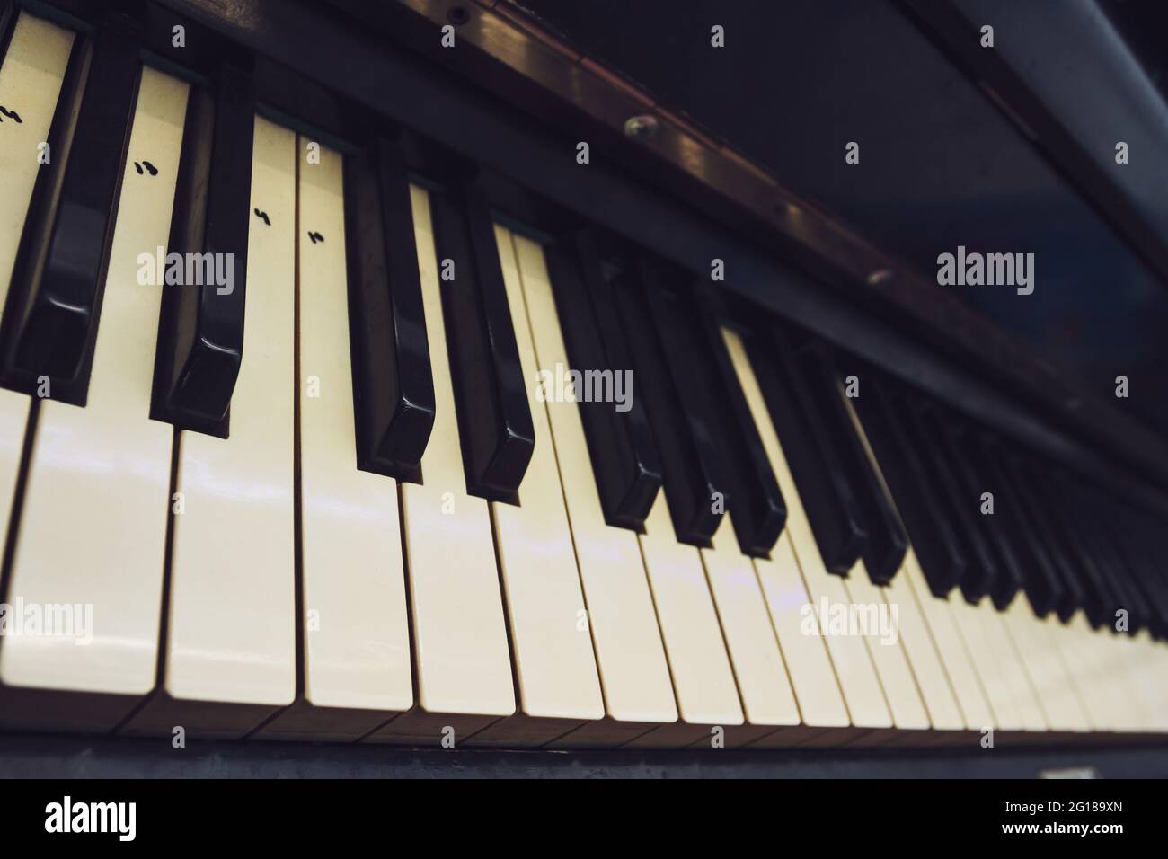 Old musical instrument keys, piano Stock Photo - Alamy