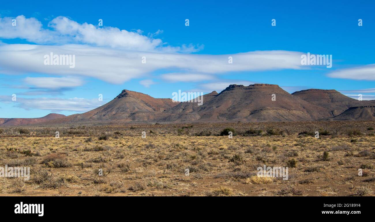 Landscape scene in the Karoo National Park in South Africa Stock Photo ...