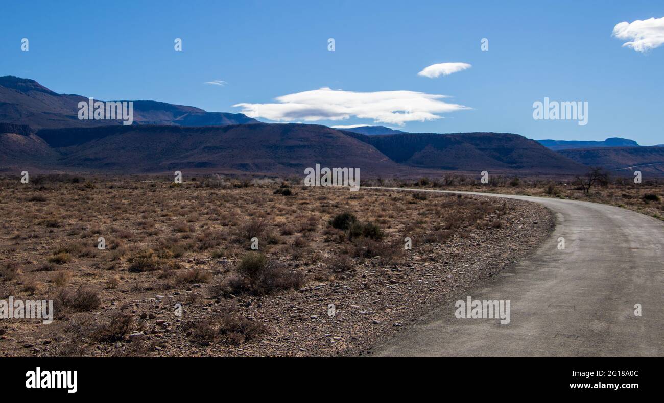 Landscape scene in the Karoo National Park in South Africa Stock Photo ...