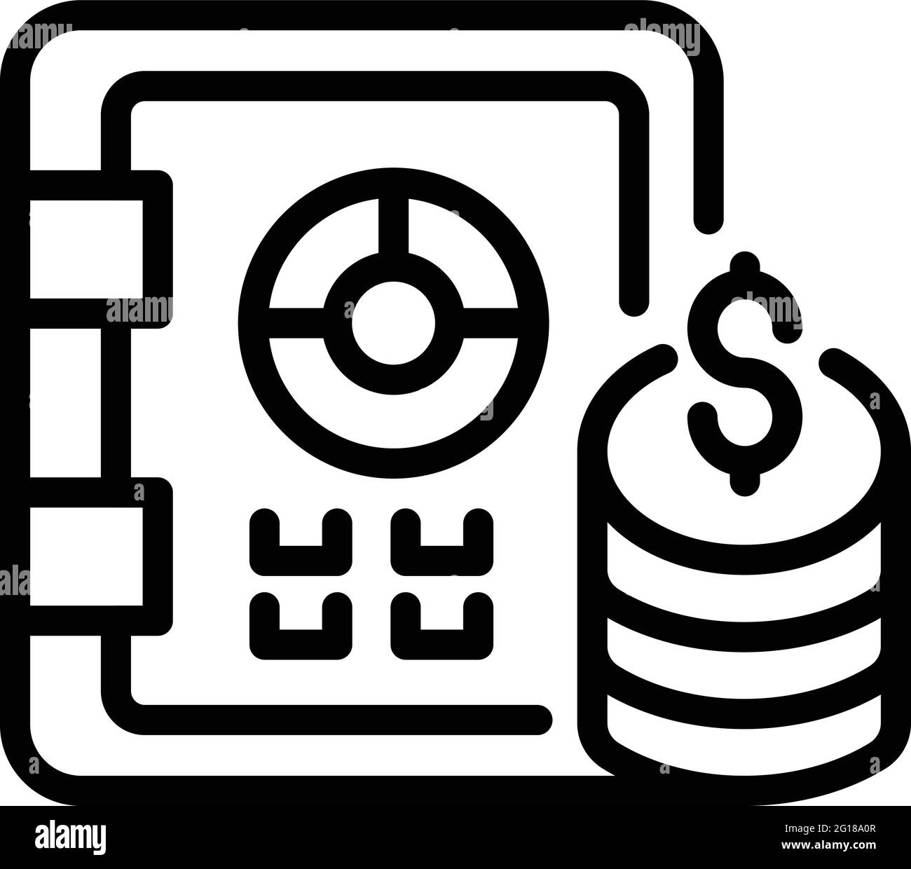 Money safe home icon. Outline Money safe home vector icon for web ...