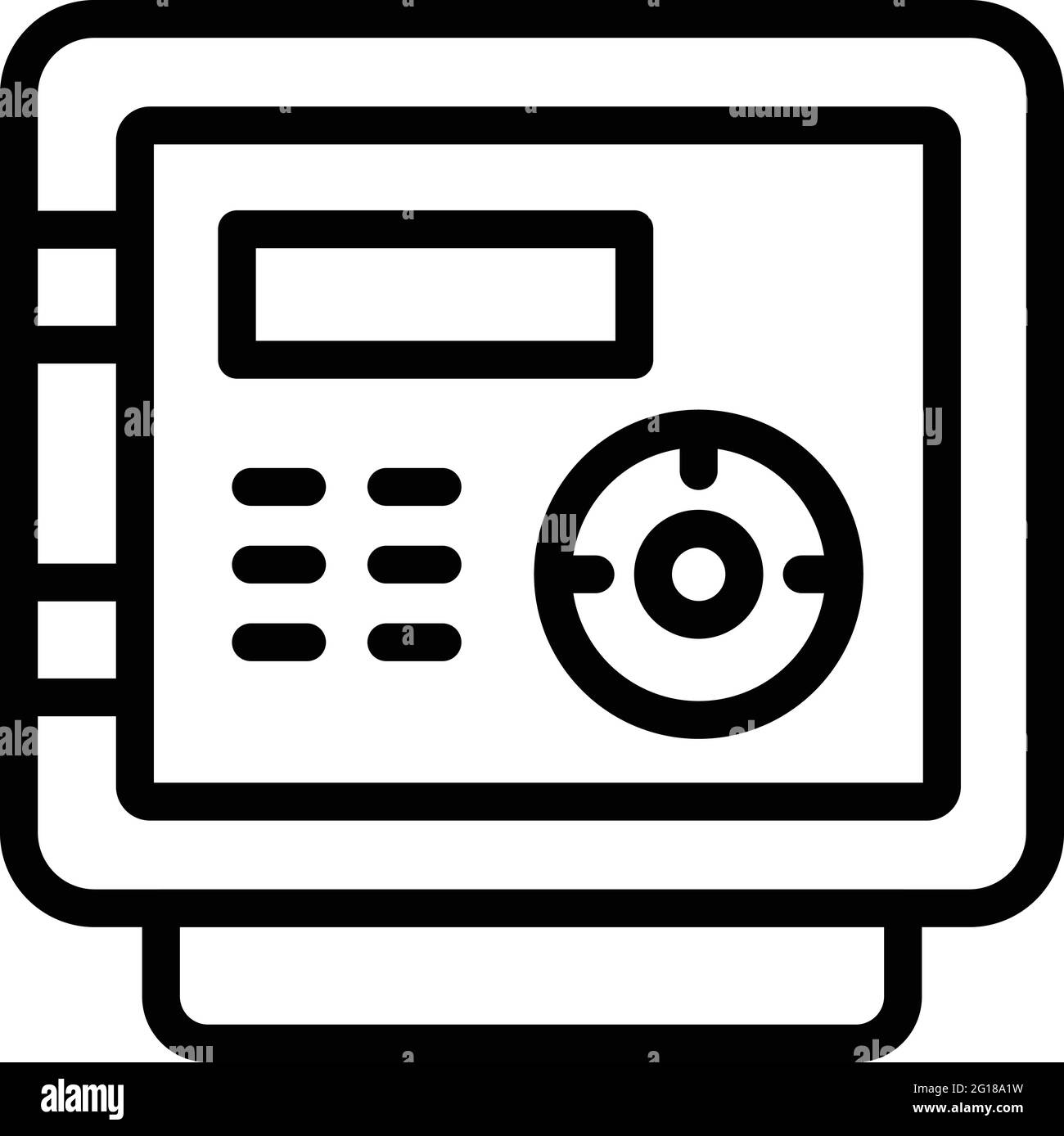 Money safe icon. Outline Money safe vector icon for web design isolated ...