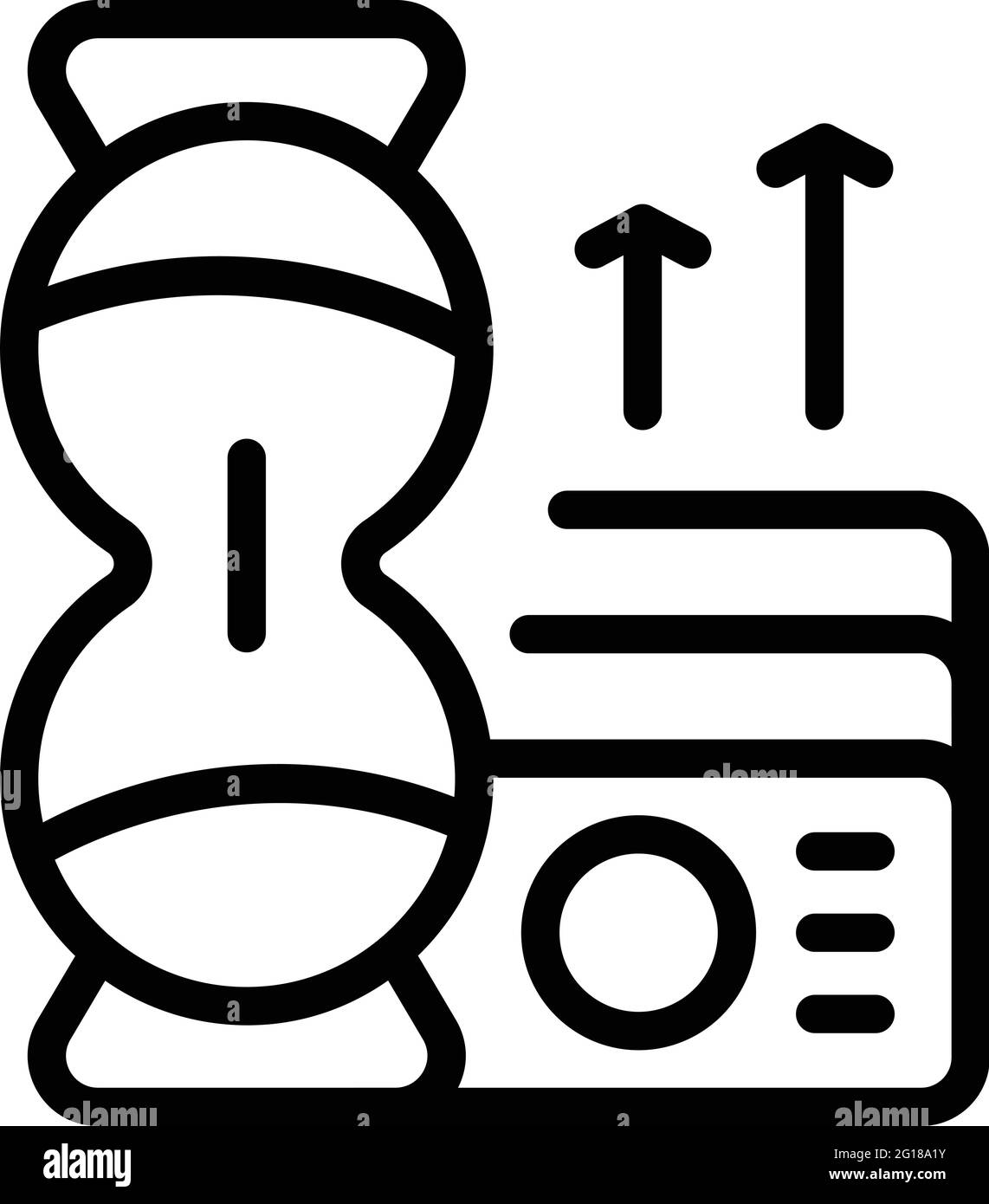 Bank reserves grow icon. Outline Bank reserves grow vector icon for web ...