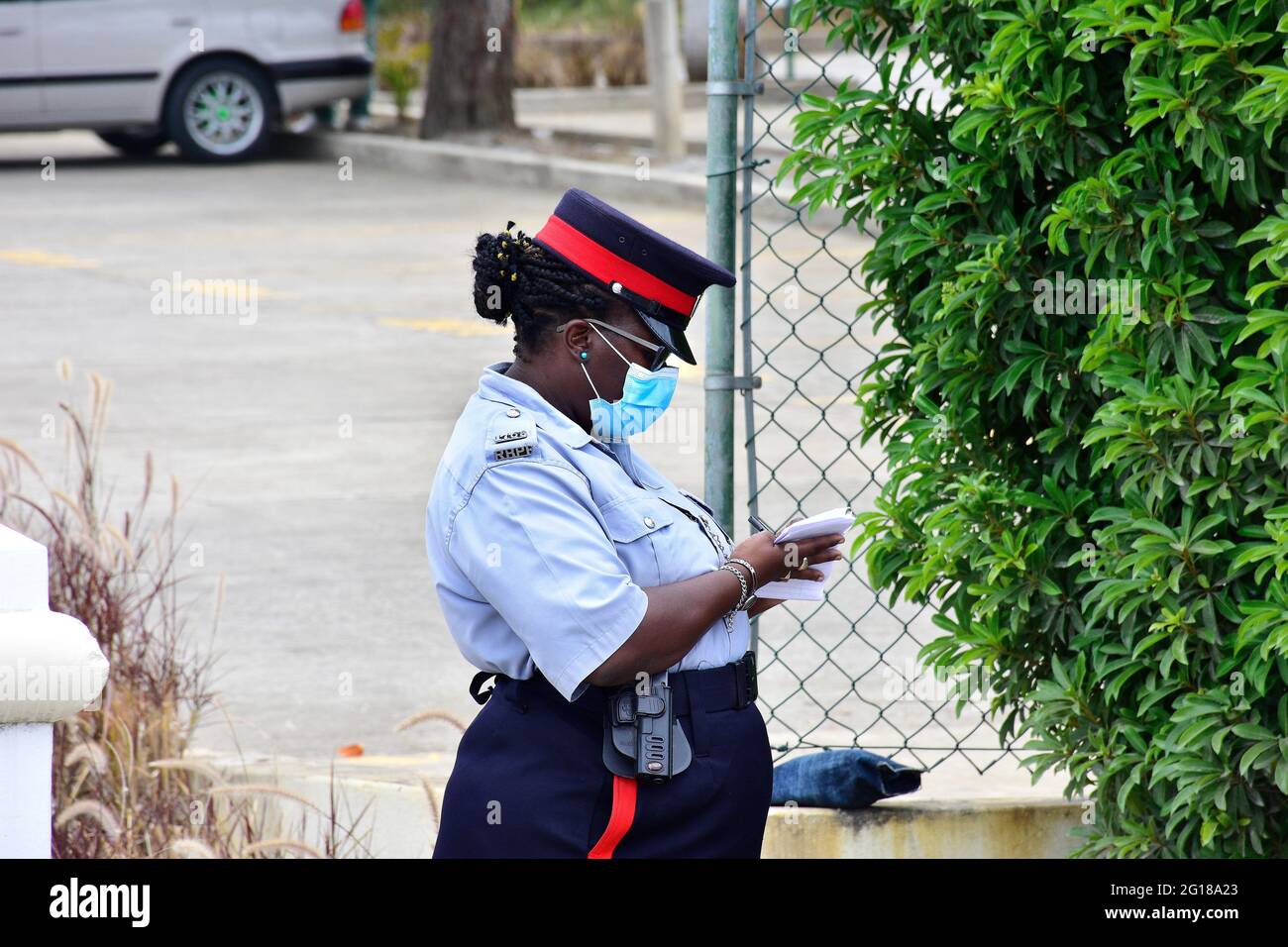 Barbados police woman hi-res stock photography and images - Alamy
