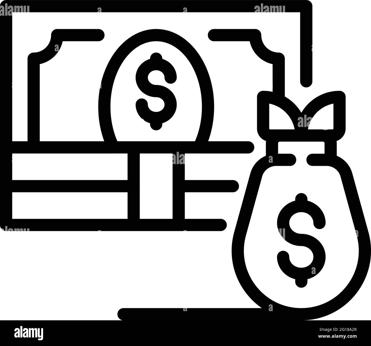 Money cash reserve icon. Outline Money cash reserve vector icon for web ...