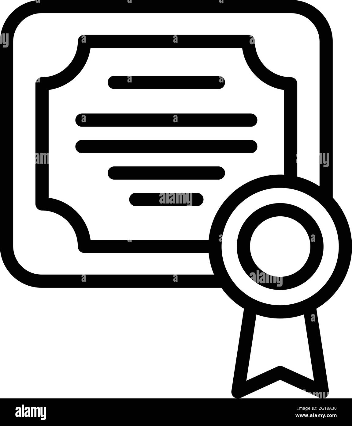 Bank diploma icon. Outline Bank diploma vector icon for web design ...