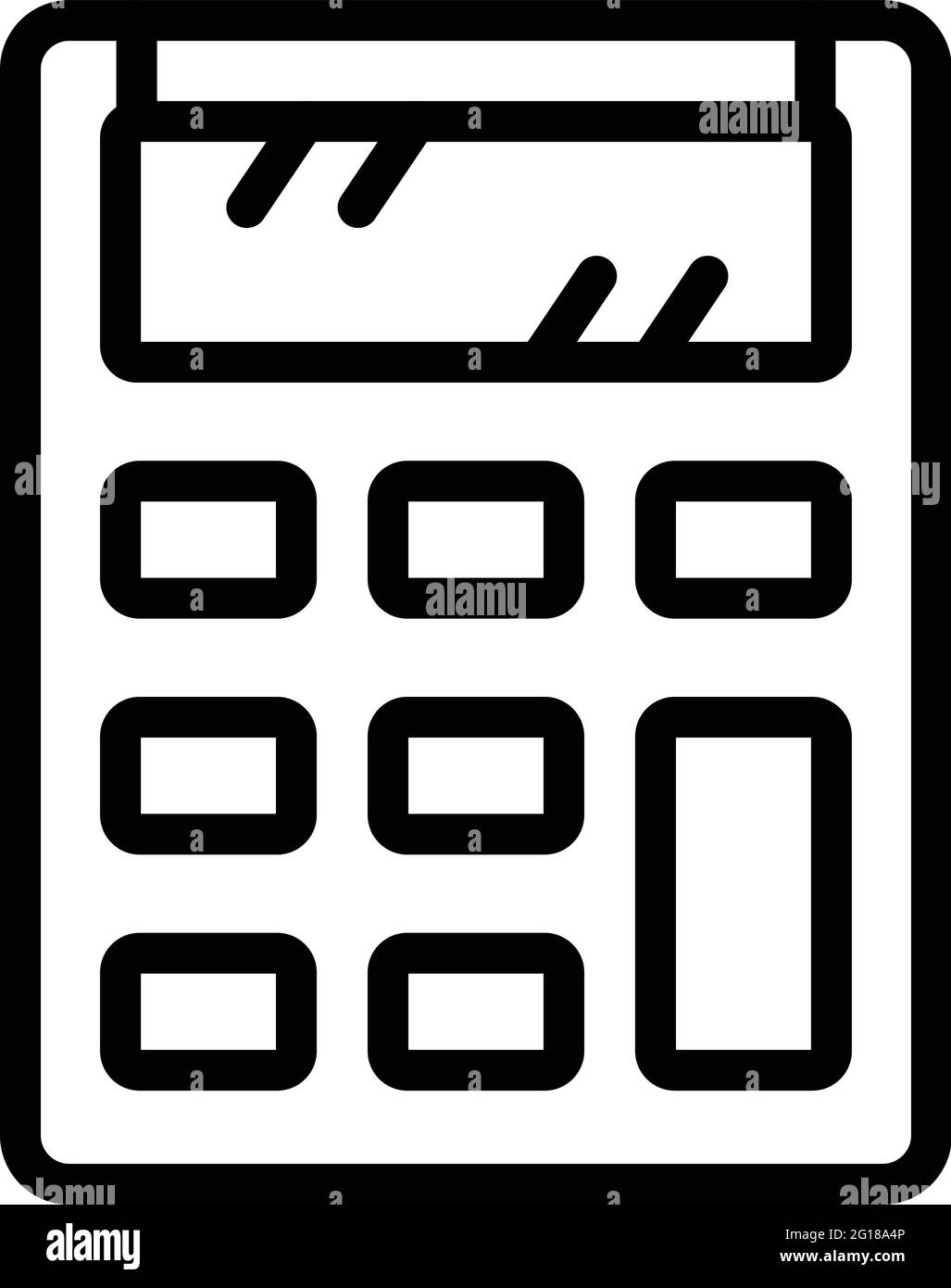 Money calculator icon. Outline Money calculator vector icon for web ...