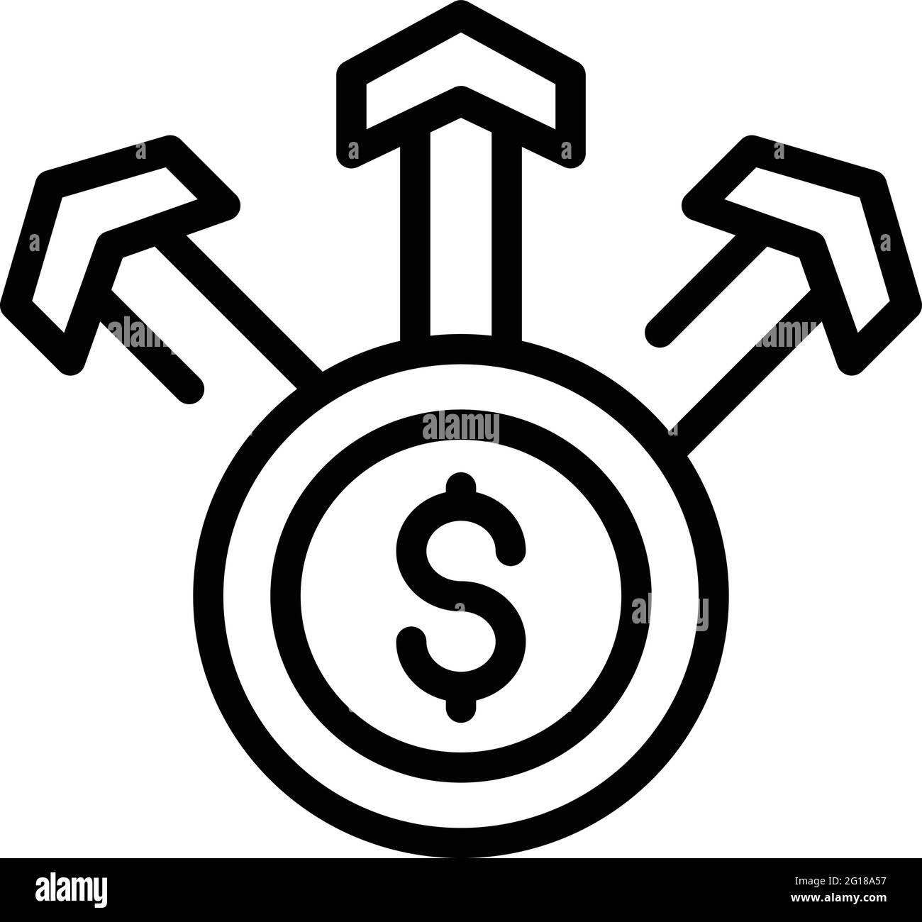 Coins scheme icon. Outline Coins scheme vector icon for web design ...