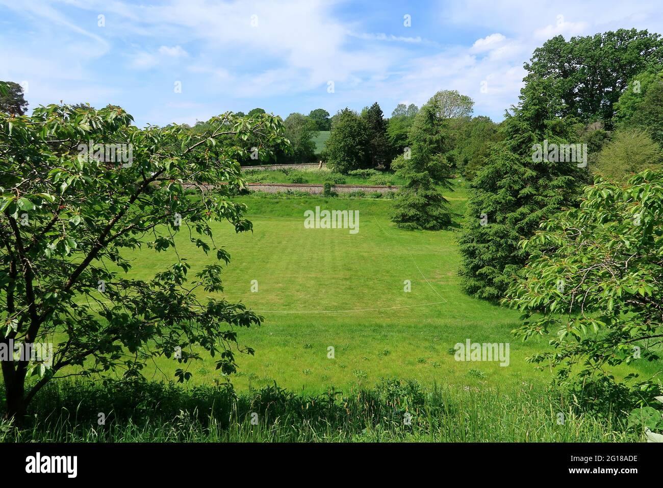 A beautiful woodland landscape scene in the Kent countryside Stock ...
