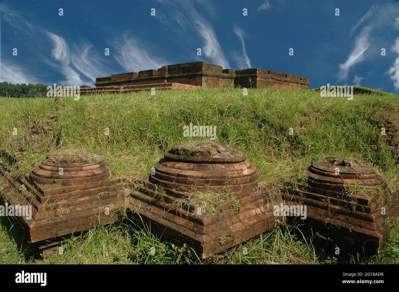 The Salban Vihar, one of the several Buddhist archeological sites ...