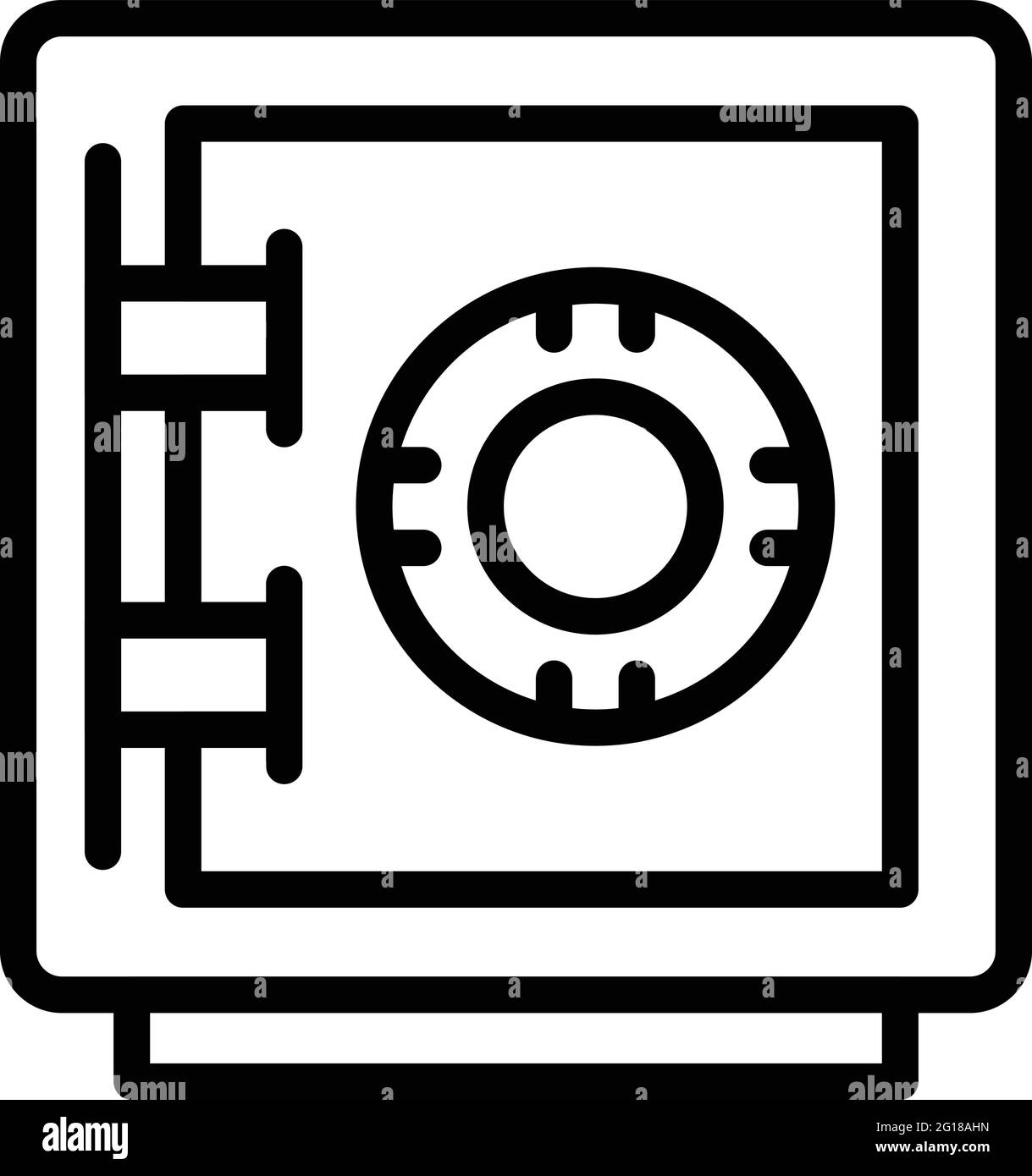 Deposit room key safe icon. Outline Deposit room key safe vector icon ...