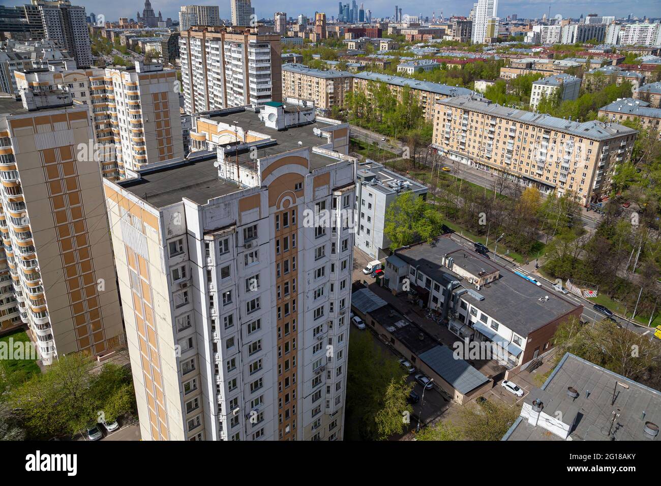 Aerial view of Moscow, Russia Stock Photo - Alamy