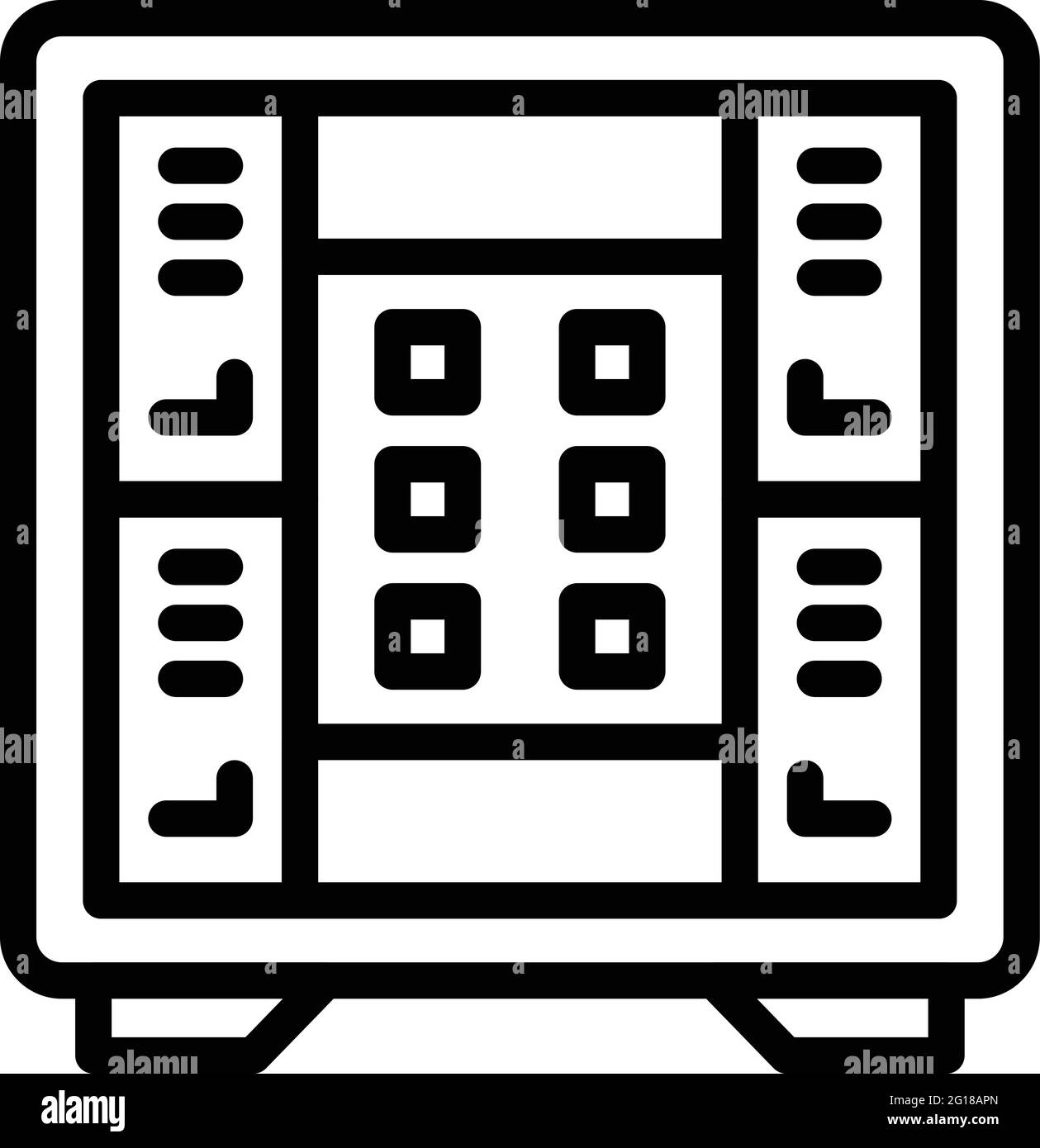 Deposit room check icon. Outline Deposit room check vector icon for web ...