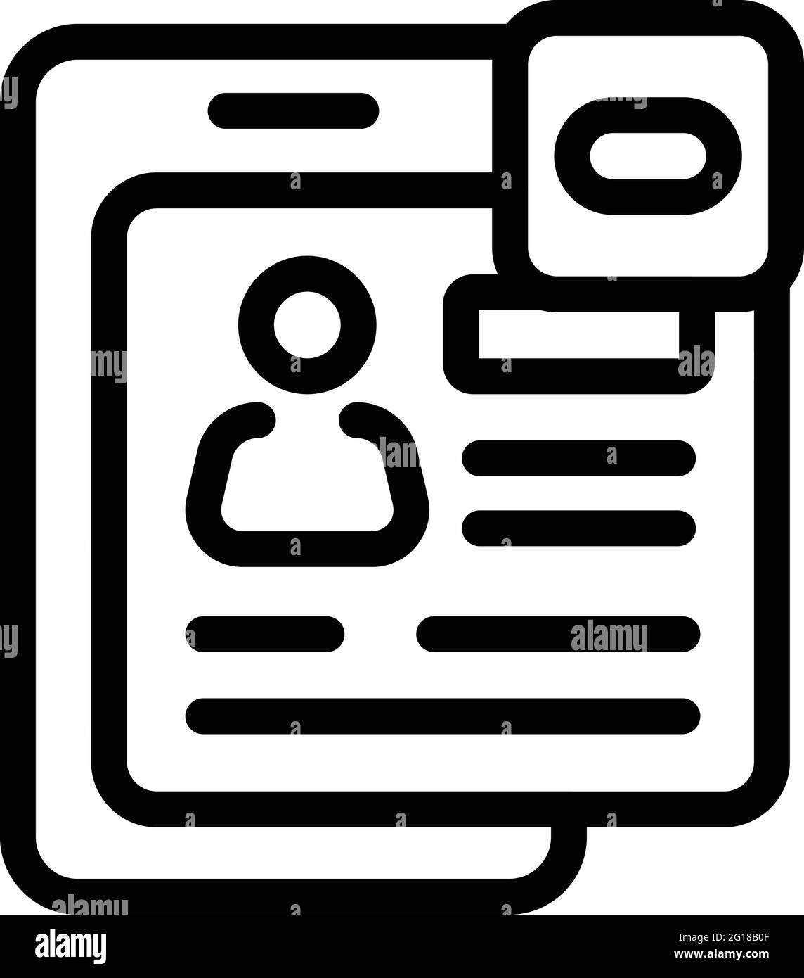 Blacklist web icon. Outline Blacklist web vector icon for web design ...