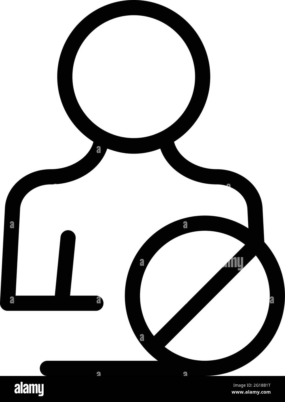 Blacklist block icon. Outline Blacklist block vector icon for web ...