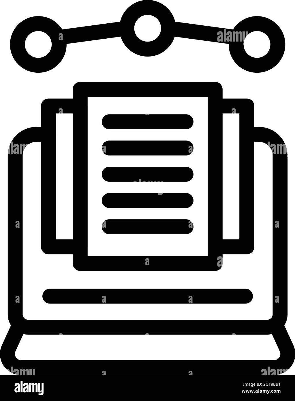 Computer file filter icon. Outline Computer file filter vector icon for ...
