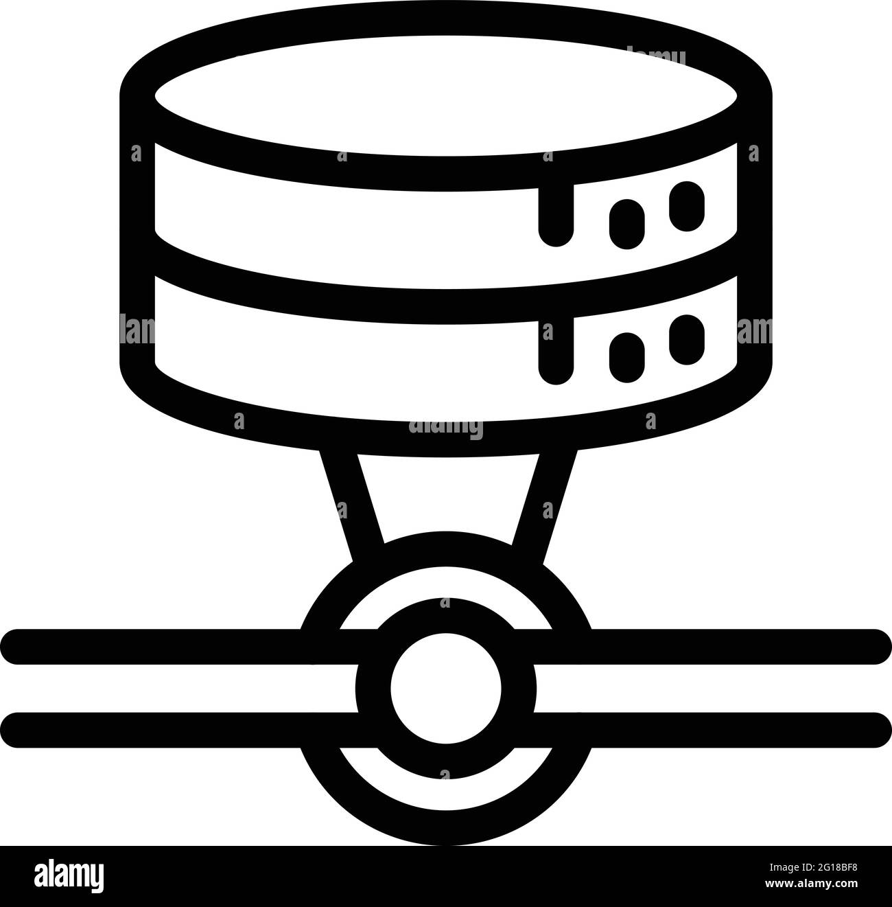 Network server icon. Outline Network server vector icon for web design ...