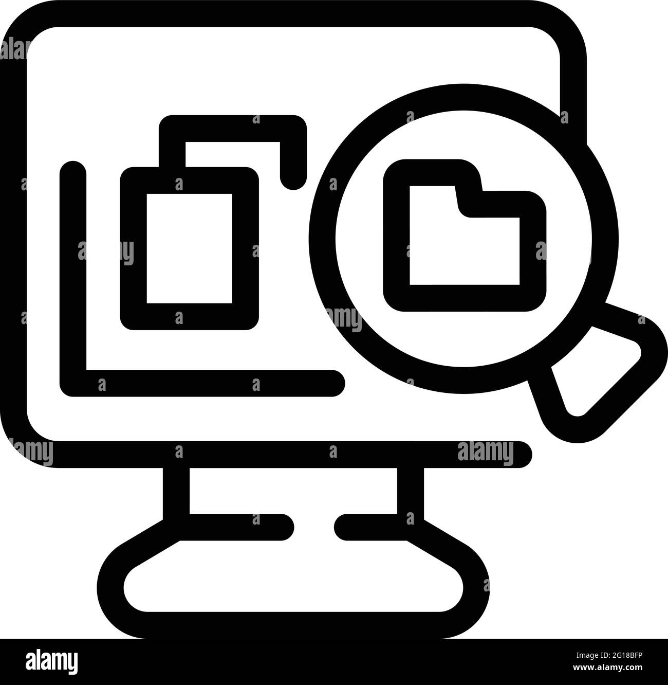 Computer content filter icon. Outline Computer content filter vector ...
