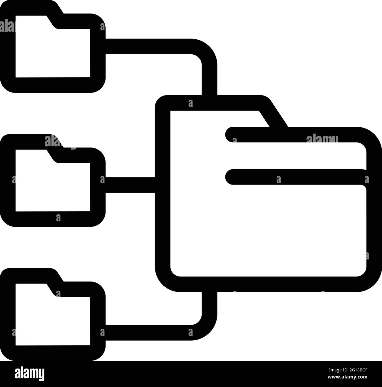 Folder filter icon. Outline Folder filter vector icon for web design isolated on white ...