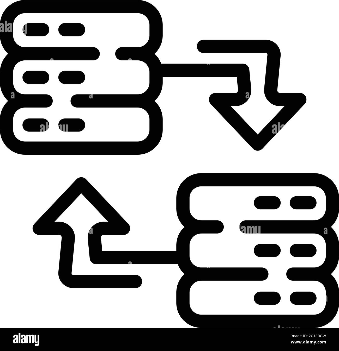 Change data server icon. Outline Change data server vector icon for web ...