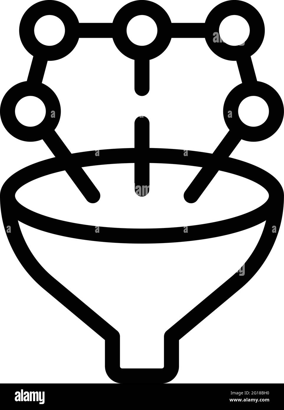 Internet funnel icon. Outline Internet funnel vector icon for web ...