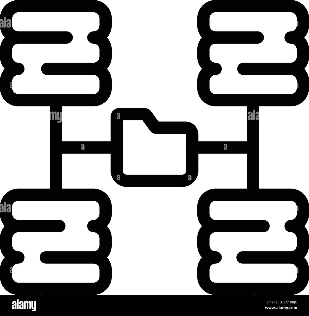 Filter server network icon. Outline Filter server network vector icon ...