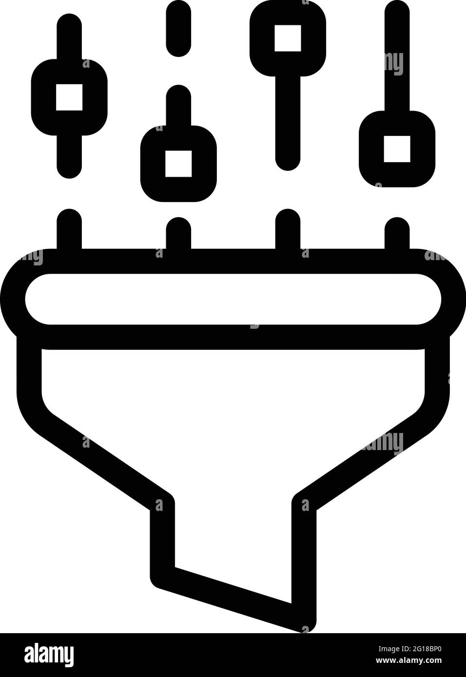 Content funnel icon. Outline Content funnel vector icon for web design ...
