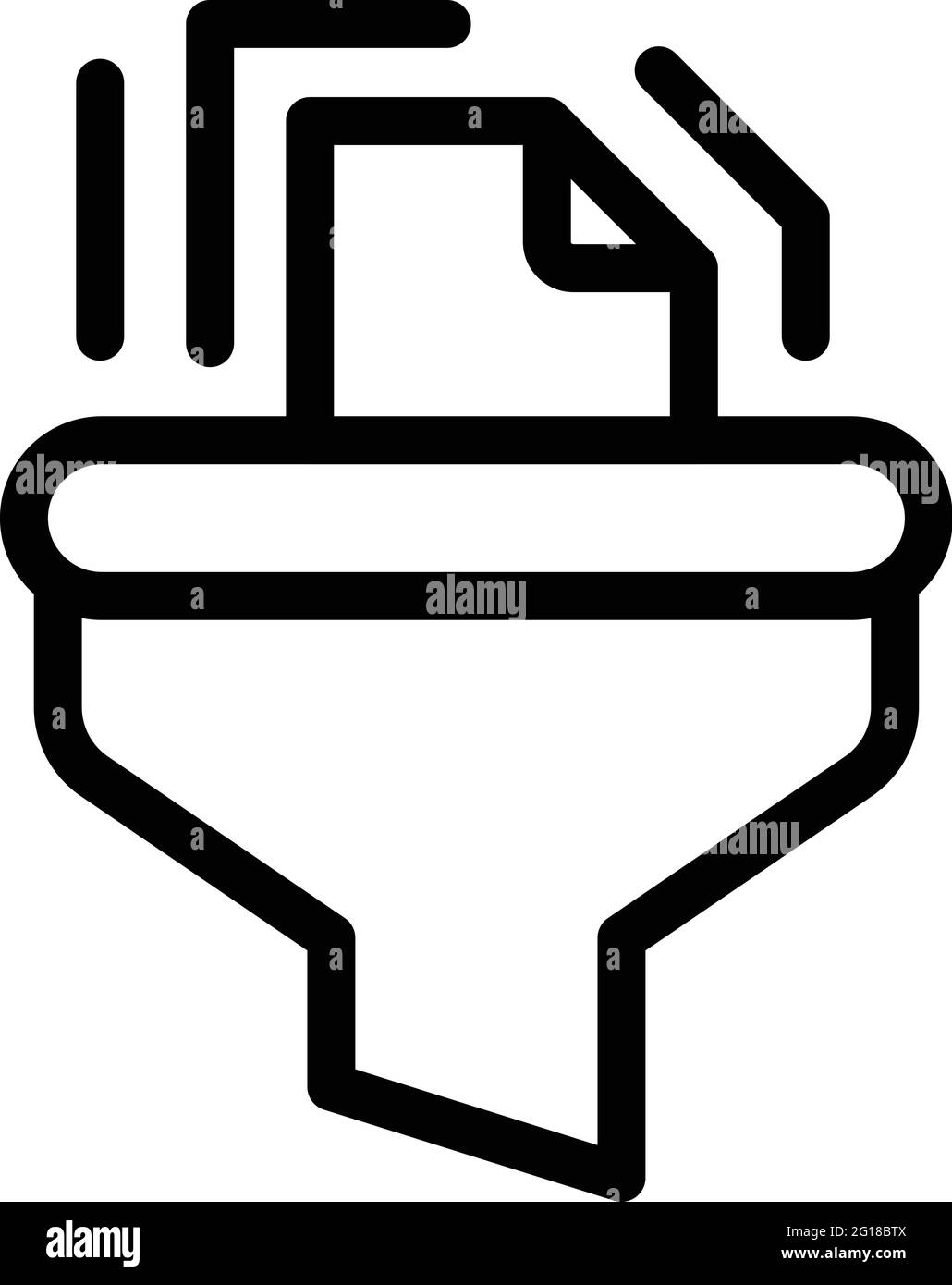 File Funnel Filter Icon Outline File Funnel Filter Vector Icon For Web Design Isolated On White