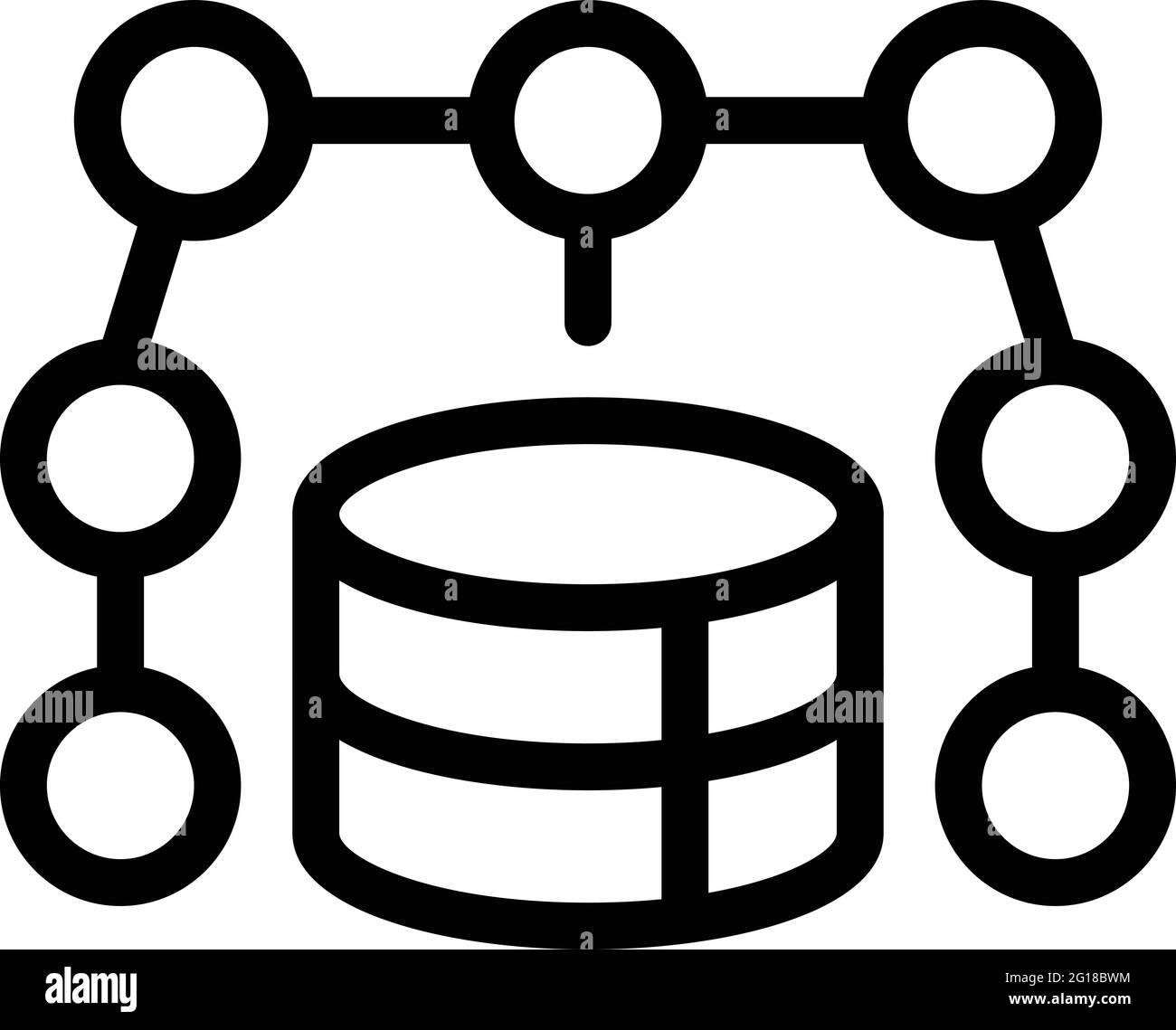 Server computer icon. Outline Server computer vector icon for web ...