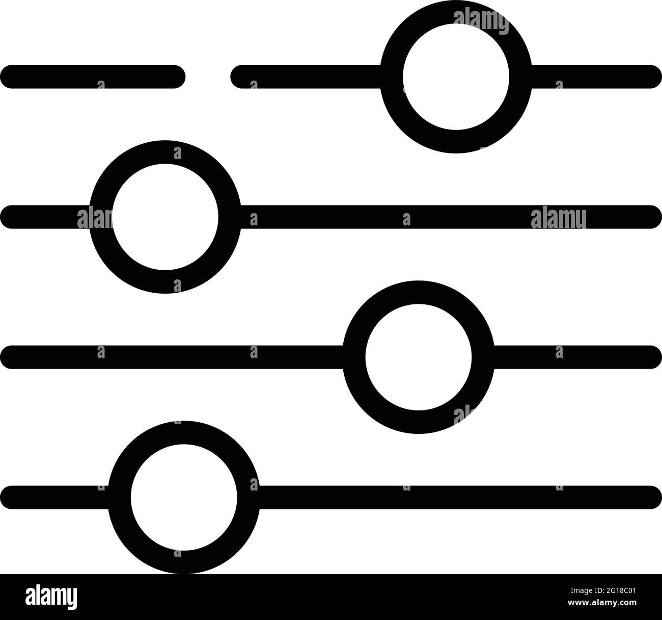 Filter search option icon. Outline Filter search option vector icon for ...