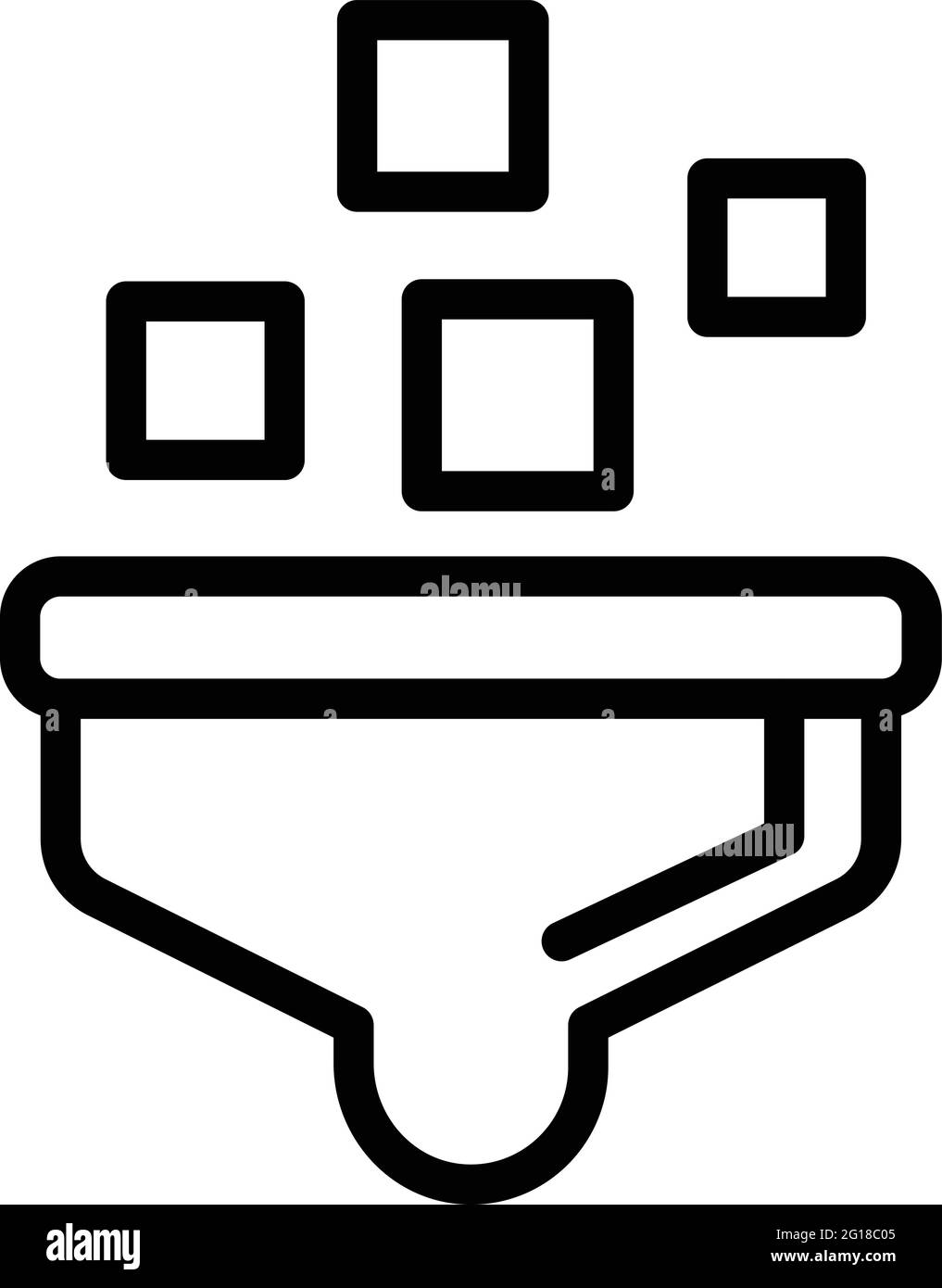 Funnel data icon. Outline Funnel data vector icon for web design ...