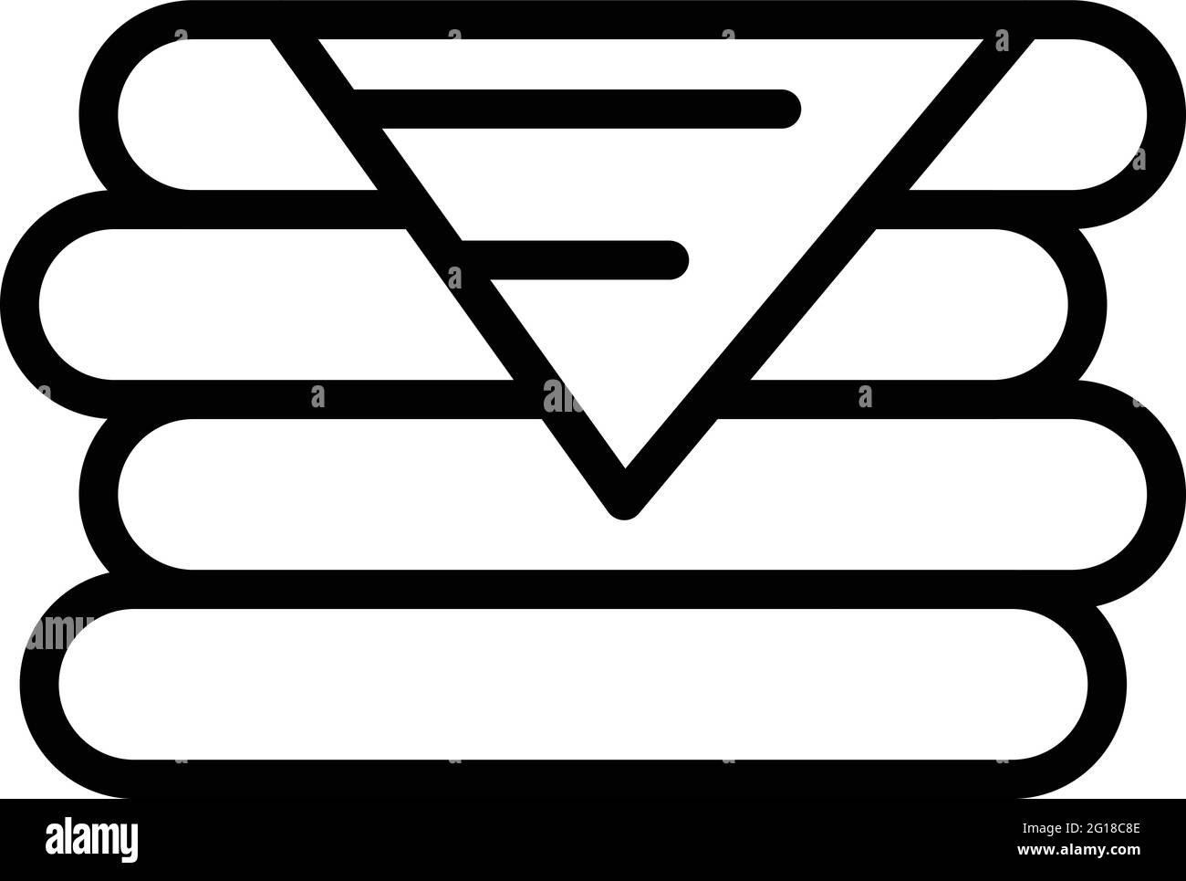 Textile Stack Icon Outline Textile Stack Vector Icon For Web Design Isolated On White